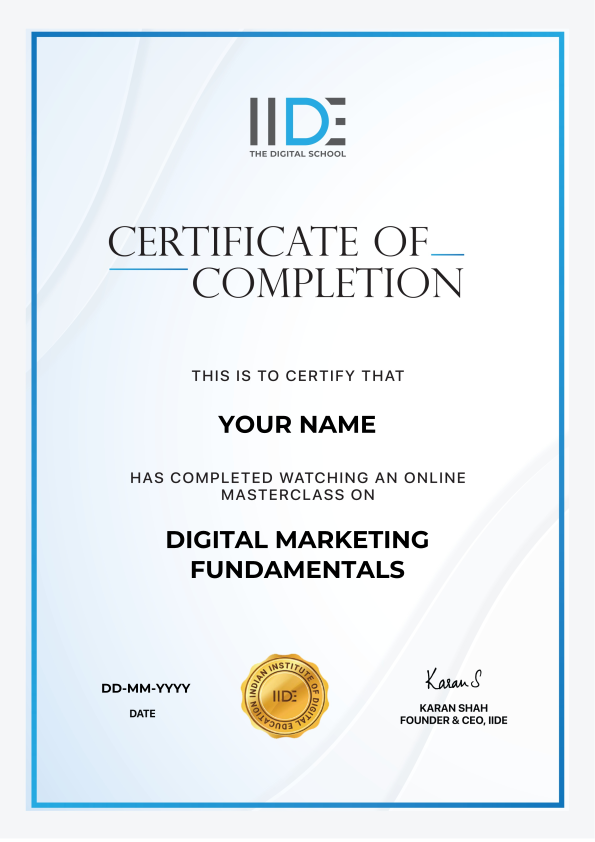 IIDE Masterclass